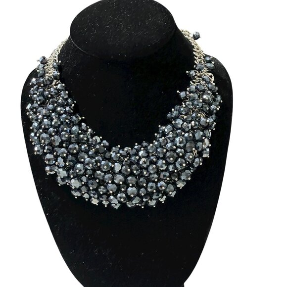 Persimmons | Jewelry | Nwt Persimmon Faceted Clustered Black Beads ...